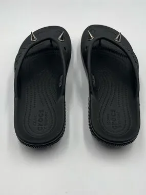 CROCS | Shoes | Crocs Baya Platform Flip Flop Sandals Black Metal Cone ...
